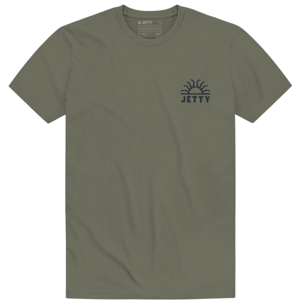 Jetty Beneath Tee - Olive | Jetty Surf Shop Shirt - 100% Cotton ...