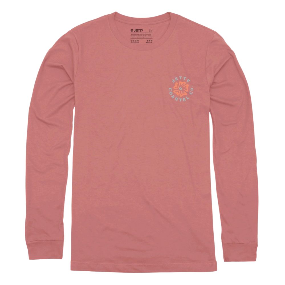 Jetty Tribe Long Sleeve Tee - Salmon Pink - Shop Jetty Mens – SurfersGuild
